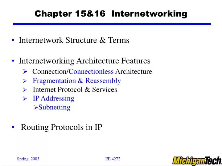PPT - Chapter 15&16 Internetworking PowerPoint Presentation, free ...