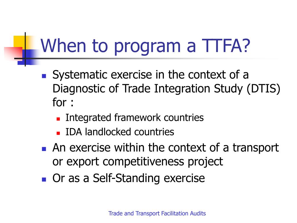 PPT - TRADE AND TRANSPORT FACILITATION AUDITS TTFA PowerPoint ...