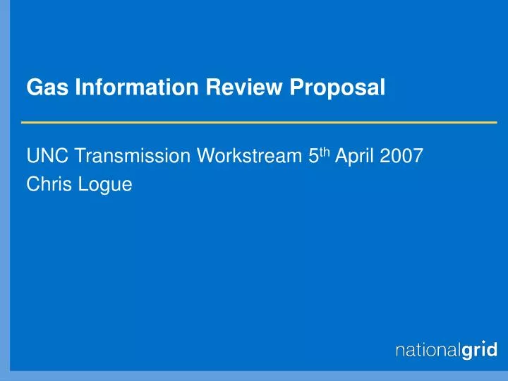 PPT - Gas Information Review Proposal PowerPoint Presentation, free ...