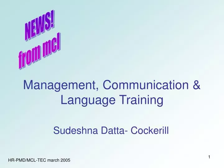 PPT - Management, Communication & Language Training PowerPoint ...