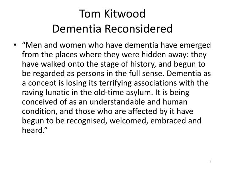 PPT - The Diagnosis and Management of Dementia in primary care ...