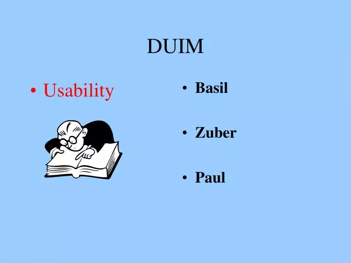 PPT - DUIM PowerPoint Presentation, free download - ID:4052949