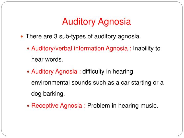 PPT - AGNOSIA PowerPoint Presentation - ID:4053323