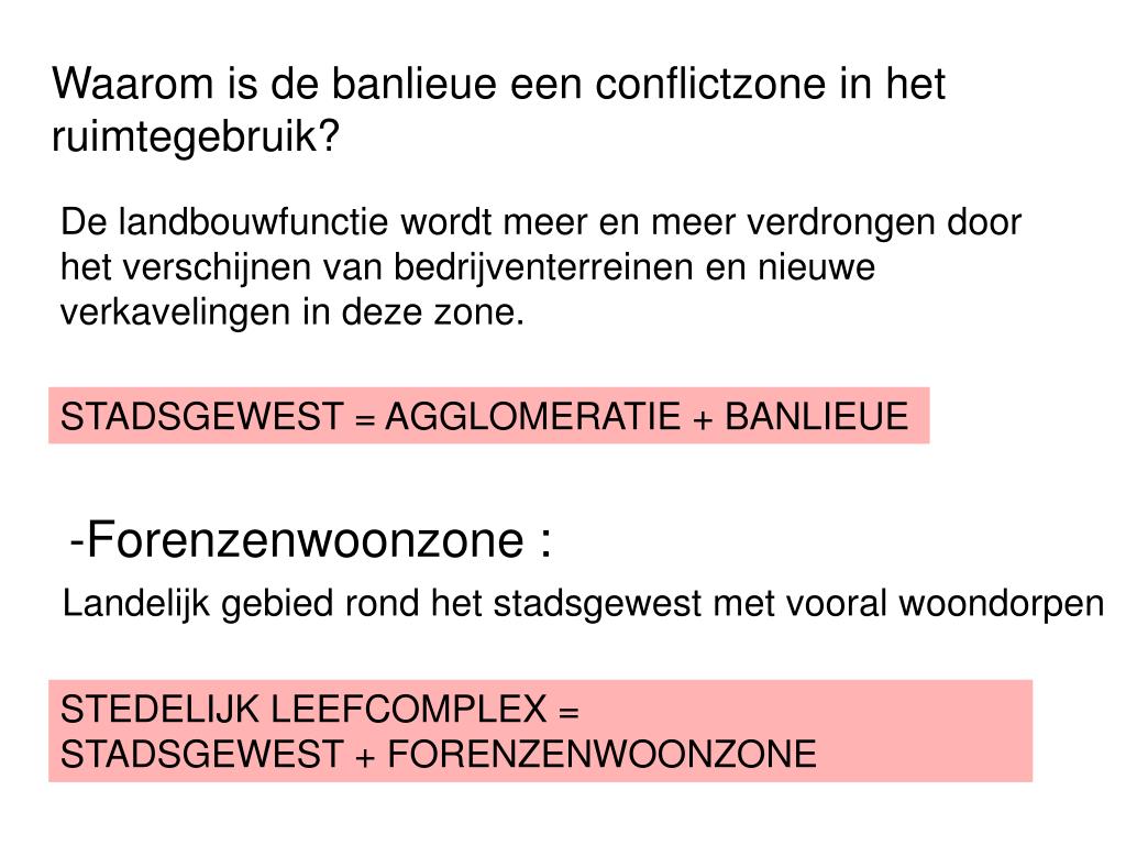 PPT - Stadsgewesten : resultaat van functionele en morfologische ...