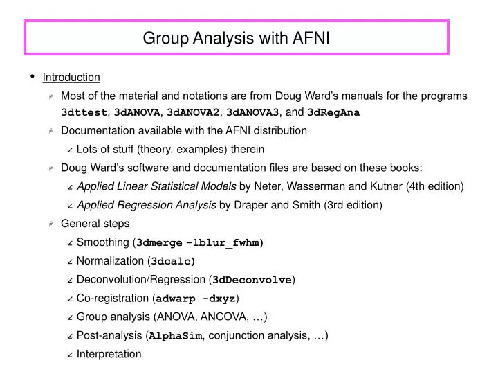 PPT - Group Analysis with AFNI PowerPoint Presentation, free download ...