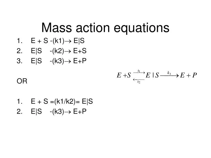 PPT - Mass action equations PowerPoint Presentation, free download - ID ...