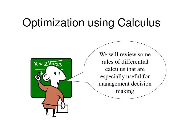PPT - Optimization using Calculus PowerPoint Presentation, free ...