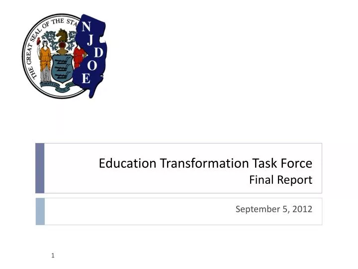 PPT - Education Transformation Task Force Final Report PowerPoint ...