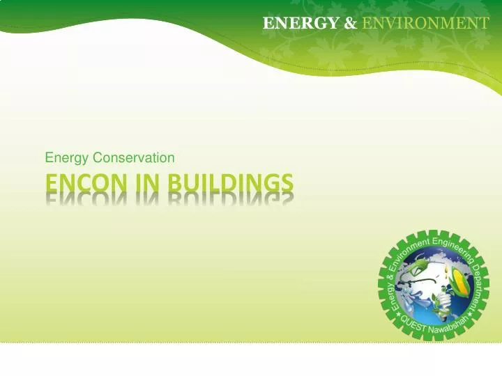 PPT - EnCon in Buildings PowerPoint Presentation, free download - ID ...
