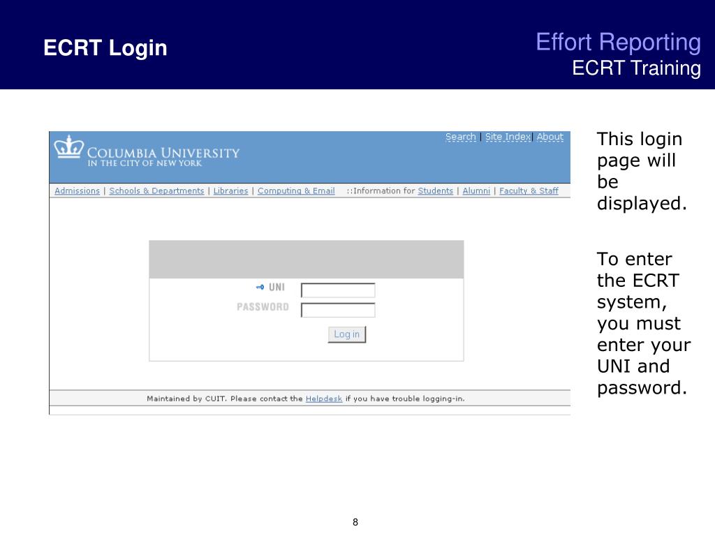PPT - Effort Reporting Initiative _______________________________ ECRT ...