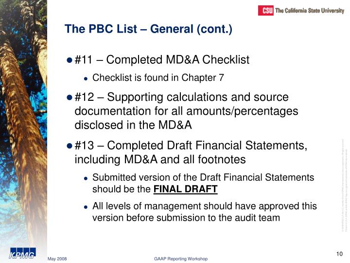 PPT - Prepared by Client (PBC) List - Part 1 Chapter 9 Presented by ...