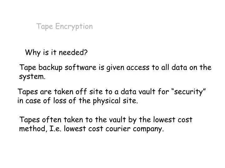 PPT - Tape Encryption PowerPoint Presentation, free download - ID:4058496