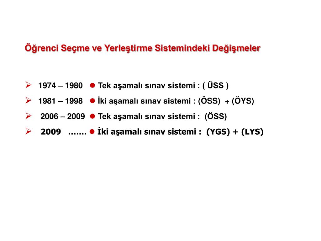 PPT - YENİ SINAV SİSTEMİ (2010 - YGS / LYS) Çanakkale Rehberlik ve ...