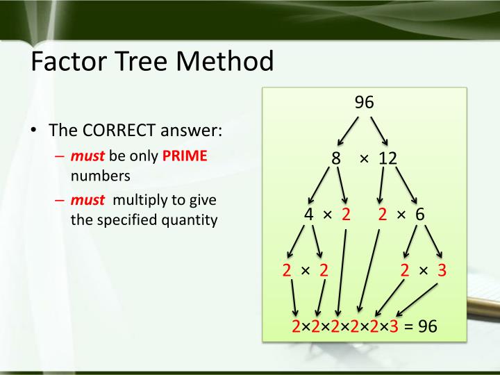 PPT - Prime Factorization, Greatest Common Factor, & Least Common ... PPT - Prime Factorization, Greatest Common Factor, & Least Common ...