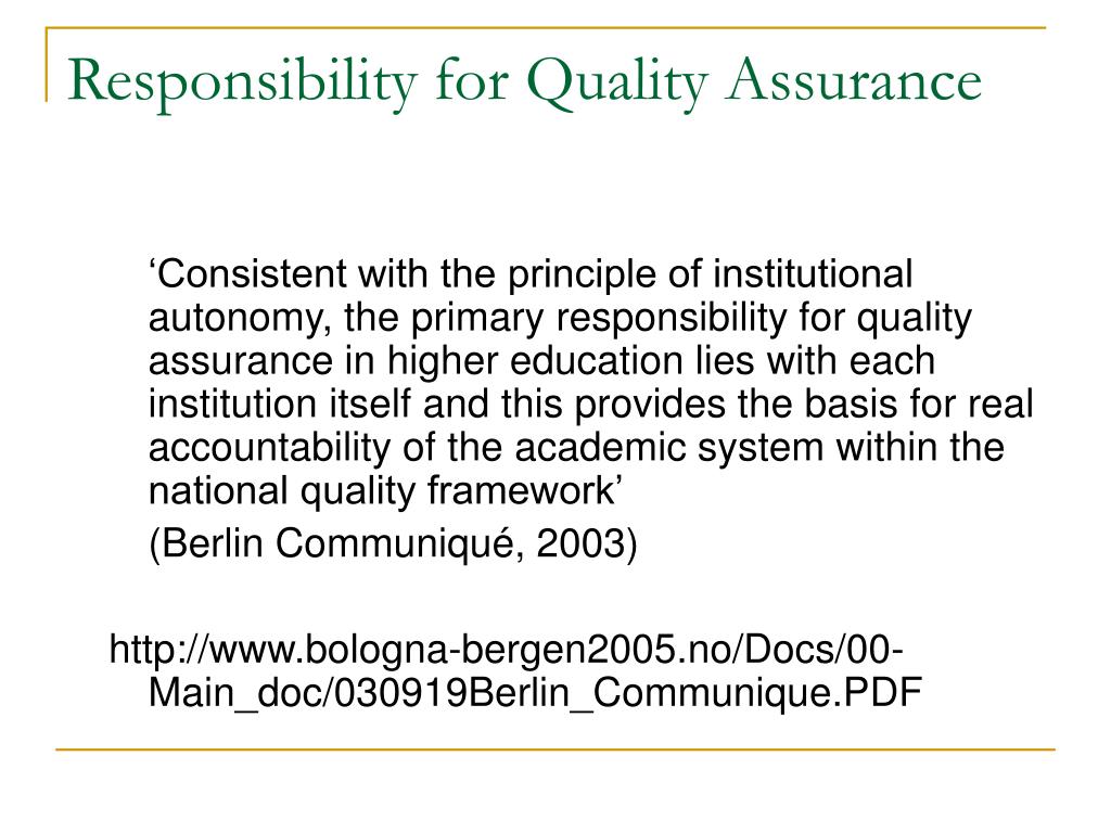 PPT - Quality Assurance in Masters Programmes PowerPoint Presentation ...