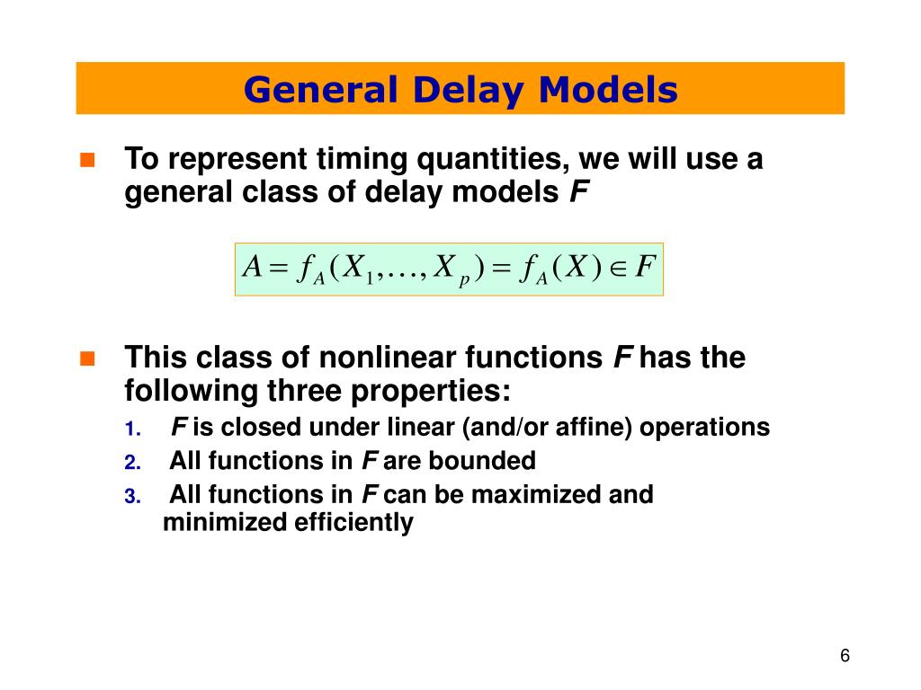 Ppt Parameterized Timing Analysis With General Delay Models And Arbitrary Variation Sources