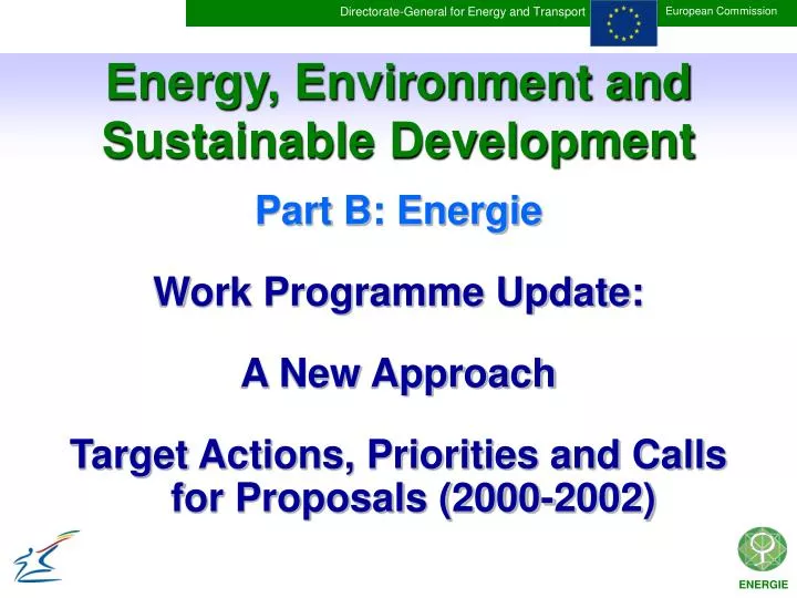 PPT - Energy, Environment and Sustainable Development PowerPoint ...