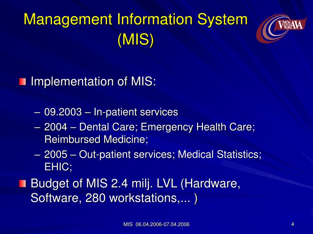 PPT - MANAGEMENT INFORMATION SYSTEM (MIS) Valentīna Ziedone Health ...