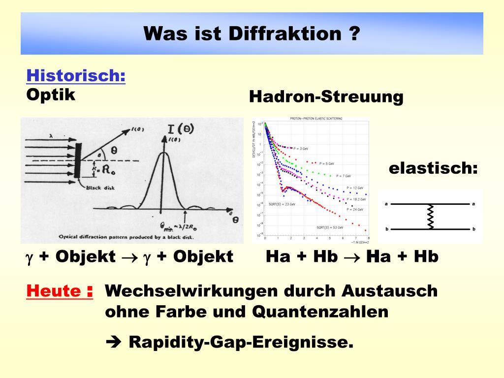 PPT - Ein- und Ausblicke in die harte Diffraktion aus ep und pp ...