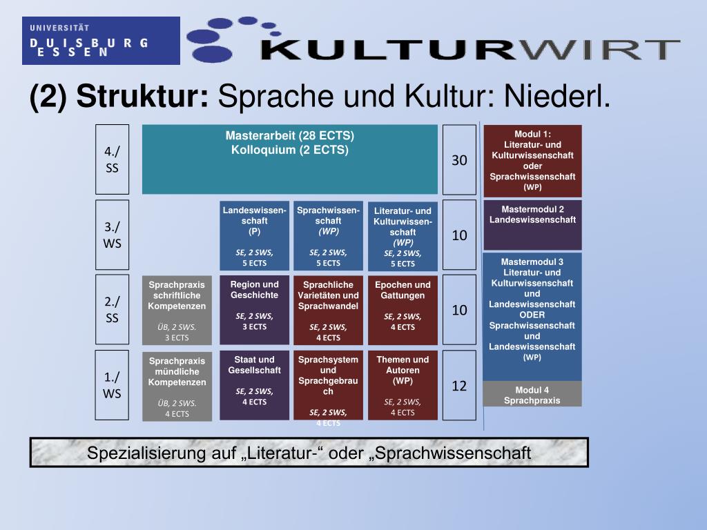 PPT - Master-Studiengang "Kulturwirt" PowerPoint Presentation - ID:4062343