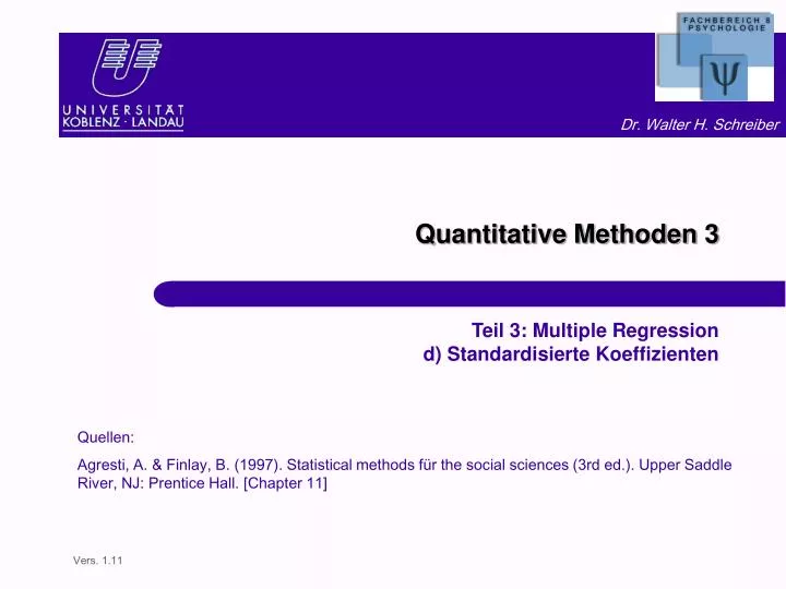 PPT - Quantitative Methoden 3 PowerPoint Presentation, free download ...