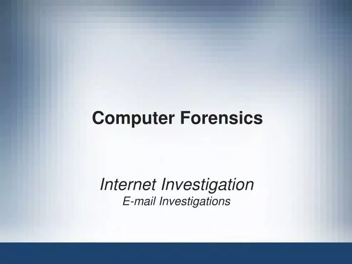 PPT - Computer Forensics PowerPoint Presentation, free download - ID ...