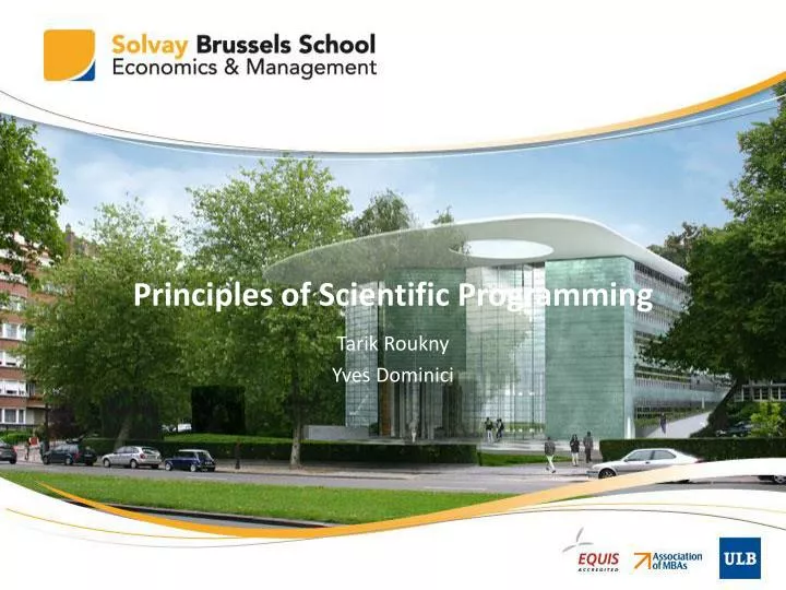 PPT - Principles of Scientific Programming PowerPoint Presentation ...