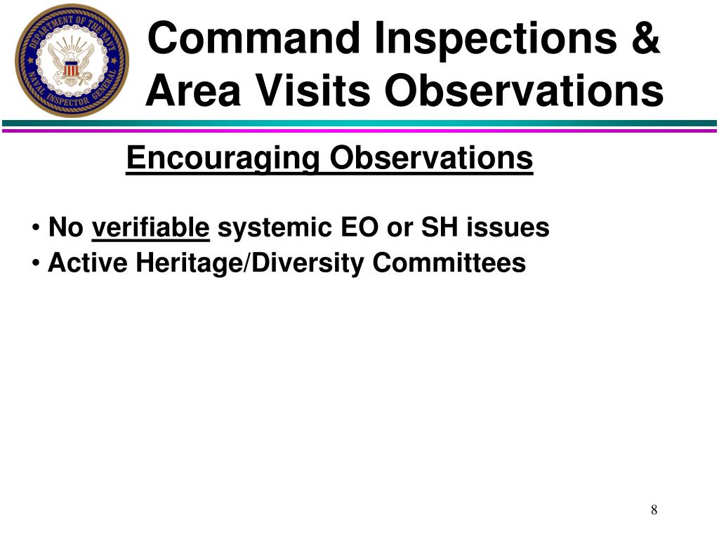 PPT - Office of the Naval Inspector General Feedback for the 2010 EOA ...