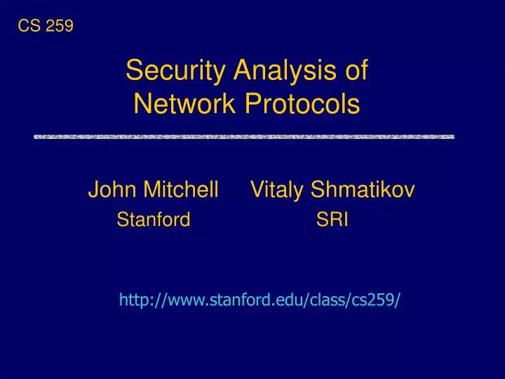 Ppt Security Analysis Of Network Protocols Powerpoint Presentation