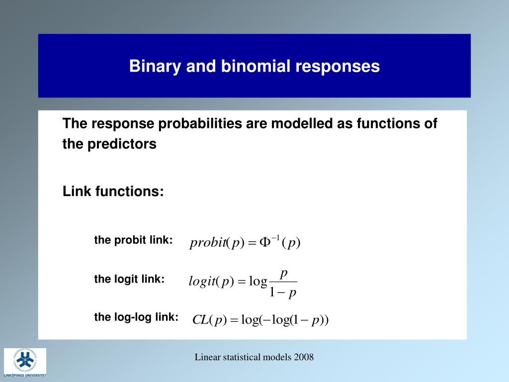 Ppt Binary And Binomial Responses Powerpoint Presentation Free
