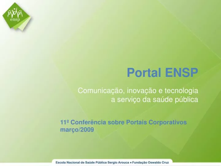 PPT - Portal ENSP PowerPoint Presentation, free download - ID:4068279