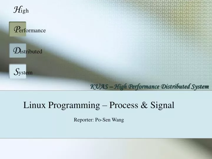 PPT - Linux Programming – Process & Signal PowerPoint Presentation - ID:4068381