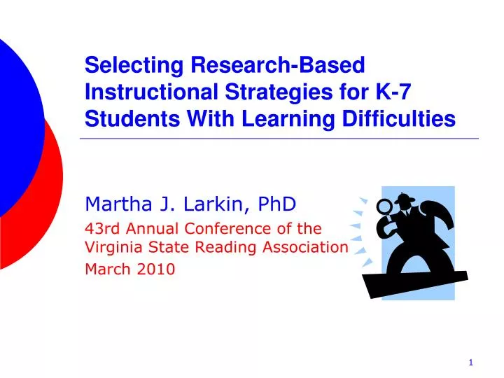 PPT - Selecting Research-Based Instructional Strategies for K-7 ...