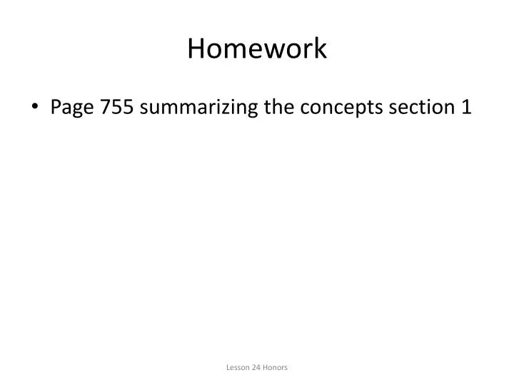 PPT - Homework PowerPoint Presentation, free download - ID:4068768