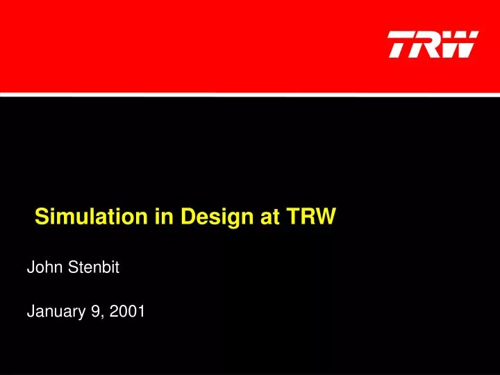 PPT - John Stenbit January 9, 2001 PowerPoint Presentation, free ...
