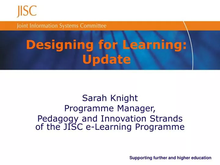 PPT - Designing for Learning: Update PowerPoint Presentation, free ...