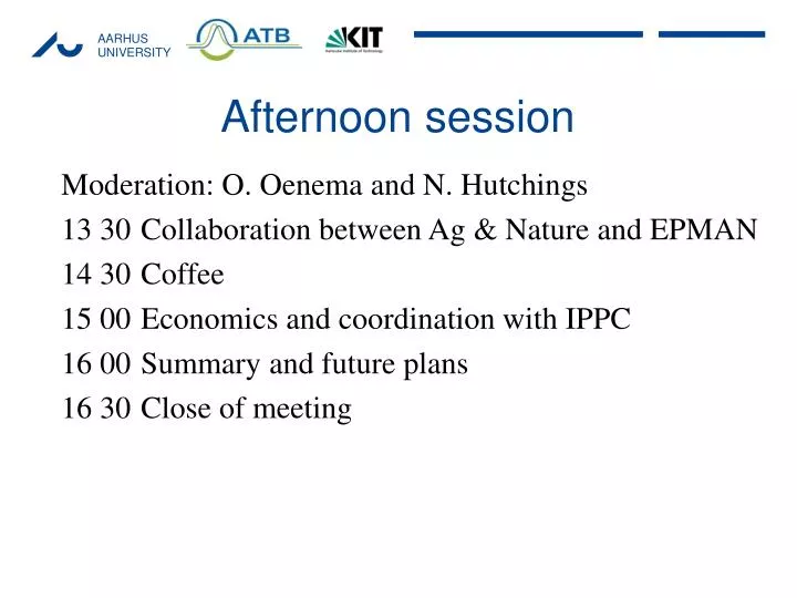 PPT - Afternoon session PowerPoint Presentation, free download - ID:4069278