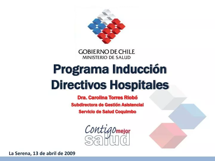 PPT - Programa Inducción Directivos Hospitales PowerPoint Presentation - ID:4069445