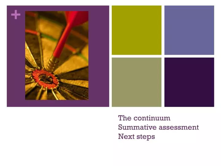 PPT - The continuum Summative assessment Next steps PowerPoint ...