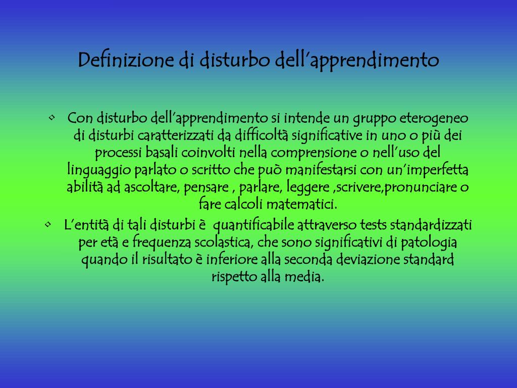 Ppt Abstract Seminario Sui Disturbi Di Apprendimento Powerpoint