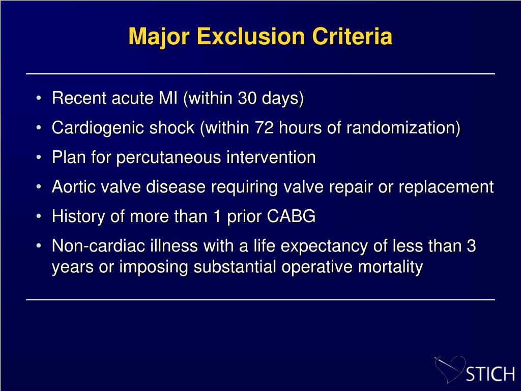 PPT - Coronary Artery Bypass Graft Surgery in Patients with Ischemic ...