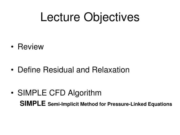 PPT - Lecture Objectives PowerPoint Presentation, free download - ID ...