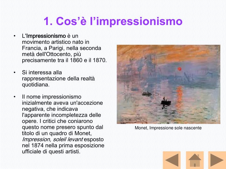 PPT - L IMPRESSIONISMO PowerPoint Presentation - ID:4071459