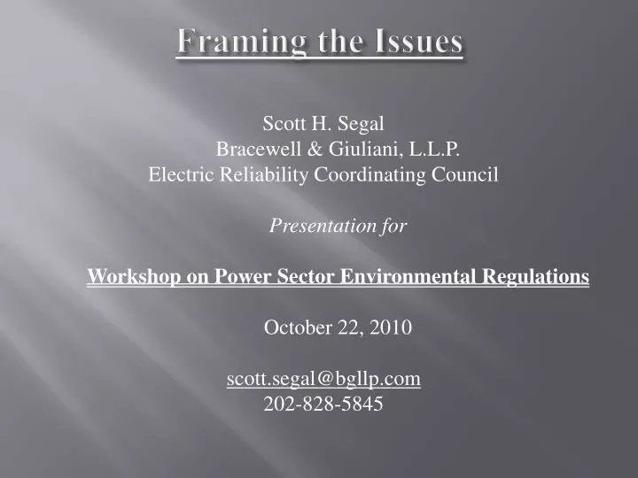 PPT - Framing the Issues PowerPoint Presentation, free download - ID ...