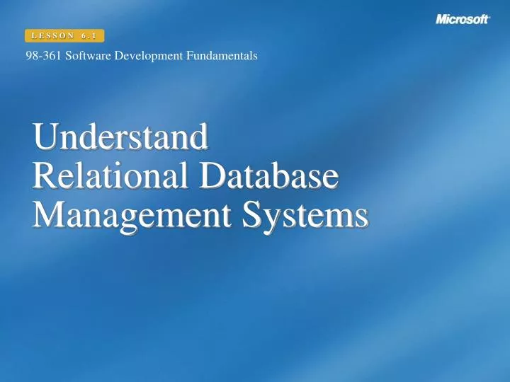 PPT - Understand Relational Database Management Systems PowerPoint ...