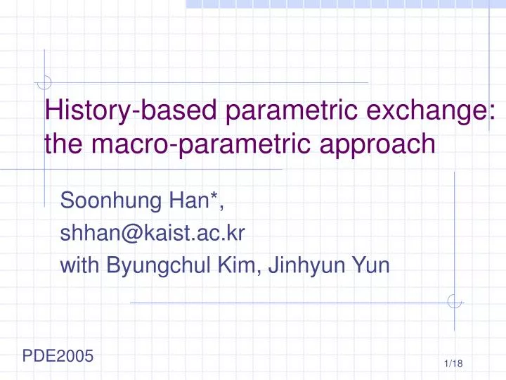 PPT - History-based parametric exchange: the macro-parametric approach PowerPoint Presentation ...