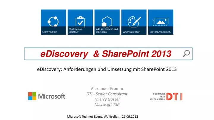 PPT - eDiscovery & SharePoint 2013 PowerPoint Presentation, free download - ID:4072453