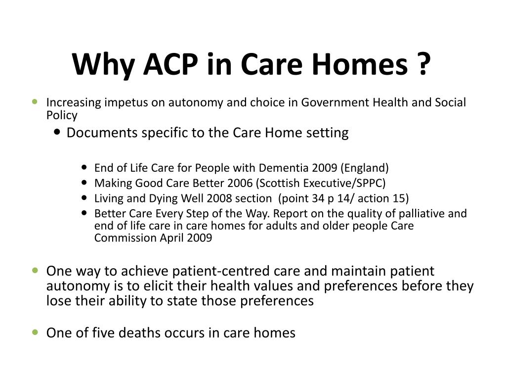 PPT - Advanced/Anticipatory Care Planning in Care Homes PowerPoint ...