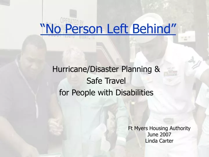 PPT - “No Person Left Behind” PowerPoint Presentation, free download ...