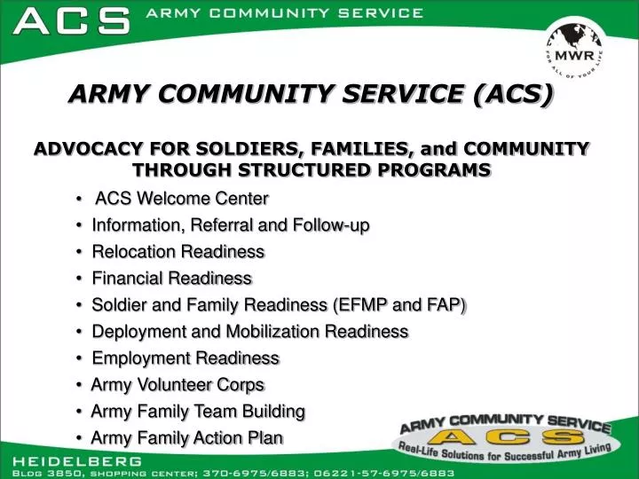 PPT - ACS Welcome Center Information, Referral and Follow-up Relocation ...